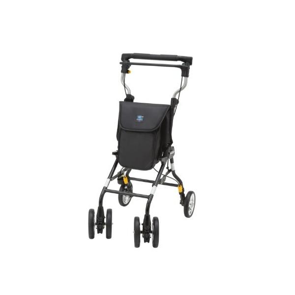 ●カラー／ブラック●サイズ／　幅42×奥行56×高さ86〜95cm　折りたたみ時：幅42×奥行30×高さ93cm　座面：幅27×奥行23cm　座面高：44cm●車輪サイズ／前輪14.5×後輪14.5cm●重さ／4.0kg●バッグ容量／前：4...