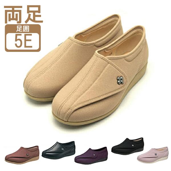 ●サイズ／22.0〜25.0cm（0.5cmきざみ）●ワイズ／5E●重さ／約205g（片足23.5cm）●材質／ナイロン、コットン／テトロン、梨地ストレッチ（ポリエステル）、ポリエステル、合皮スムース●生産国／日本●抗菌加工、防臭加工●屋外...