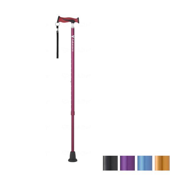 ●カラー／　ブラック　ブロンズ　ワインレッド　ブルー　パープル●サイズ／　長さ：68〜96cm（12段階／2.5cm）、　グリップ長さ：約12.5cm、　ゴムチップ底径：約5cm●パイプ径／上部：1.9cm、下部：1.6cm●重さ／310g...