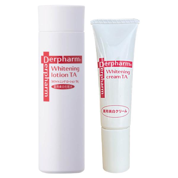 デルファーマのホワイトニングシリーズホワイトニング ローション TA 100ml + ホワイトニング クリーム TA 10g 《薬用化粧水》肌につやを与え、日焼けによるシミそばかすを防ぐ《薬用保湿クリーム》紫外線によるシミそばかすが気になる...