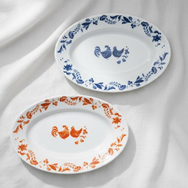 商品説明 真っ白で丈夫な磁器に、可愛らしい花鳥図をあしらったオーバルプレート。新しくモダンに描き下ろしたシノワズリデザインが、食卓に上品な華やかさを添えてくれます。和食・洋食・中華などジャンルを問わず、さまざまな料理を引き立ててくれます。ク...
