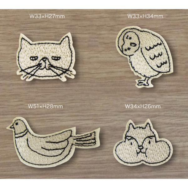 TICKLE シリーズの動物がブローチに！フェルトに刺繍して素朴な雰囲気を醸し出しています。TICKLE（ティックル）は「くすぐる」「楽しませる」という意味。おしゃれ で かわいい 刺繍されたゆるい動物たちが あなたの心をちょっとくすぐる ...