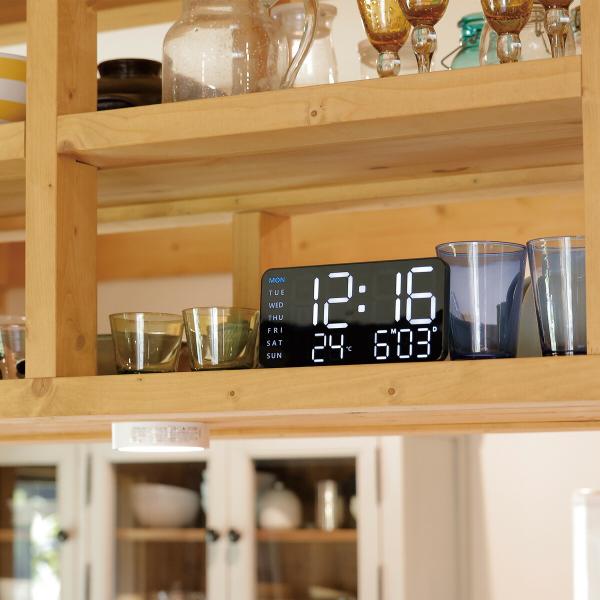 商品説明 多機能デジタル時計「Cielo（シエロ）」は、日常生活をより便利にする機能と洗練されたデザインを兼ね備えています。月・日・曜日、室温、時・分を一目で確認できるLEDディスプレイで、必要な情報をスムーズに把握できます。アラーム機能は...