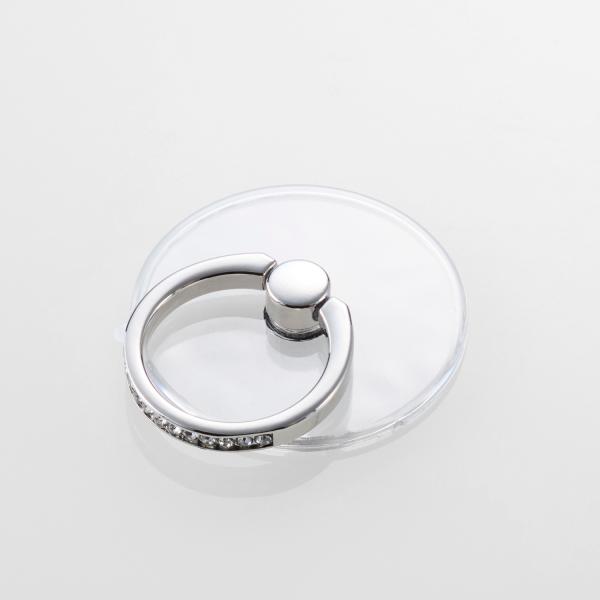 リング部分にはキラキラ光るストーンが散りばめられ、アクセサリーのように美しく手元を彩る&amp;meシリーズのスマホリングです。光沢感のある質感で、日々のファッションにも合わせやすいデザインです。リングに指を通してスマートフォンを持つことが...