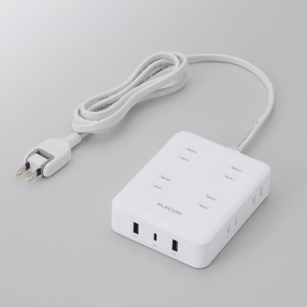 デスク周辺の電源をひとまとめに!8つのAC差込口、2つのUSB-Aポート、1つのUSB Type-C(TM)ポートが一体になったUSBタップです。最大11台のデバイスを接続でき、コンセント周りをスッキリ整理できます。差込口をゆとりのある間隔...