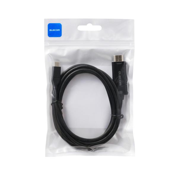 USB Type-C(TM)ポートを搭載したパソコン、スマートフォン、タブレットなどの映像信号を、HDMI(R)入力ポートを搭載したディスプレイなどに出力することができる映像変換ケーブルです。配線しやすくクセが残りにくい、やわらかケーブルを...