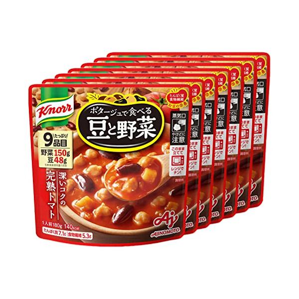 カラー：赤サイズ：180グラム (x 7)スタイル：深いコクの完熟トマトカラダ作りに大切なたっぷりの豆と野菜を、素材のおいしさが溶け込んだスープで食べる彩り豊かなおかずポタージュです。素材由来のおいしさと栄養感のある食事を、レンジでチンする...