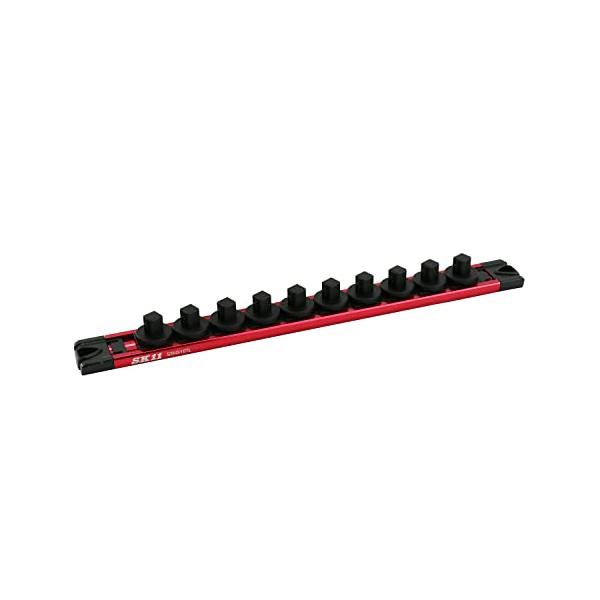 サイズ：9.5mm用途:ソケットの整理・収納、持ち運び差込角:9.5mmクリップ数:10個全長:300mmレール:アルミ、クリップ:PP