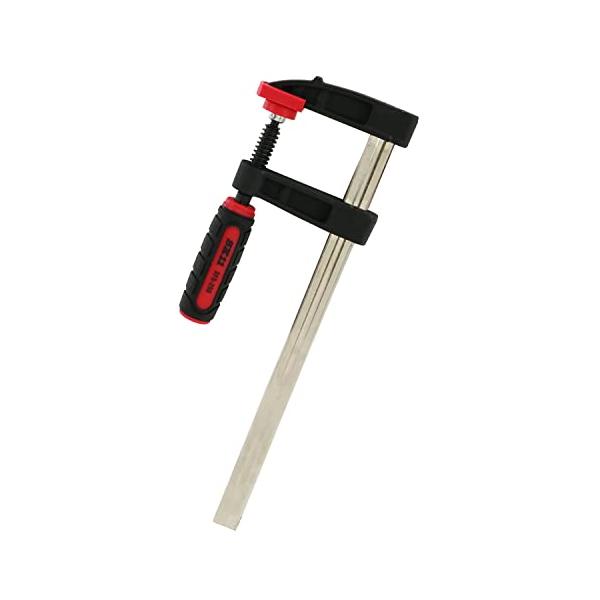 カラー：シルバースタイル：インダストリアル特徴:木工作業の必需品、あらゆる固定作業で重宝最大口開き:200mmふところ深さ:50mm最大締付力:120kgバー:鉄、アゴ:鋳鉄