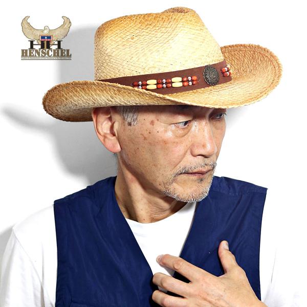 【発売日：2022年08月30日】「 爆買 WEEK 」 1947年創業のアメリカ老舗メーカー【HENSCHEL】より、ラフィア素材のテンガロンハットのご紹介です。ナチュラルな印象のラフィア素材のテンガロンハットに、メダルやウッドビーズが飾...