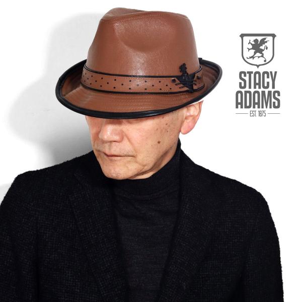 【発売日：2023年12月29日】「 爆買 WEEK 」【STACY ADAMS/ステイシーアダムス】より、ヴィーガンレザーを使用したフェドラハットのご紹介です。ブラウンとブラックのバイカラーがお洒落な中折れハット、前つばは上げても下げても...