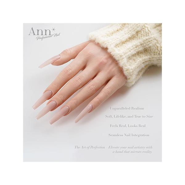 Ann Professional リアルハンド ハンドマネキン チップ差込式 右手 専用チップ付き ネイル練習用 練習台 撮影 ディスプレイ ワイヤー内臓 撮影用アイテム ネイル ネイリスト ネイル用品 ネイルグッズ ソフトハンド ネイルア...