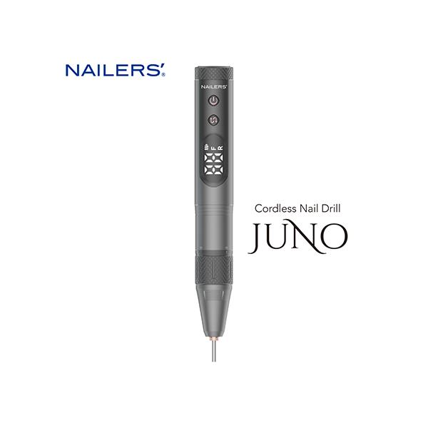 BEAUTY NAILER コードレス ネイルドリル JUNO CNJ-1 電動ネイルマシン デジタル表示 充電式 1年保証 ブラシビット付 USBアダプター無し 甘皮処理 ネイルケア ジェルオフ ネイルオフ ポータブル セルフネイル フィ...