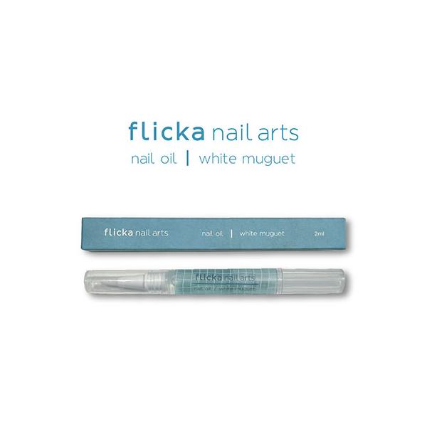 flicka nail arts ネイルオイル ホワイトミュゲ 2ml ネイルケア ハンドケア キューティクルオイル スクワランオイル ホワイトミュゲ 保湿 潤い 甘皮 指先 お手入れ 持ち運び ペンタイプ セルフネイル ネイル用品 フリッ...