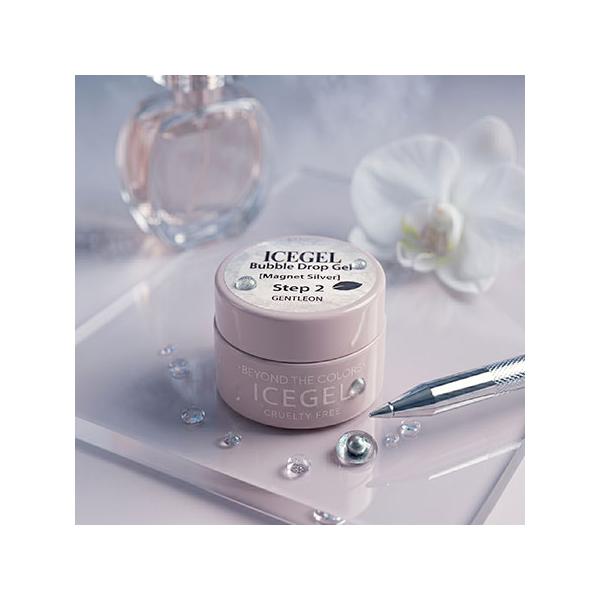 アイスジェル ICE GEL GENTLEON バブルドロップジェル マグネット ステップ2 3g シルバー 銀 オートバブル 水滴ネイル 雫ネイル ぷっくり 3Dネイル 立体 マグネットネイル クリア グリッター ラメ 時短 セルフネイル...