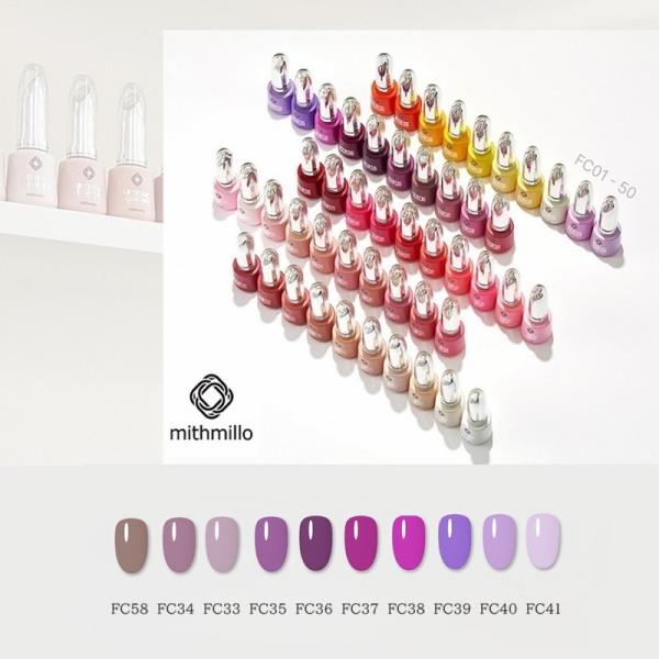 【mith millo 正規代理店】 ミスミロ カラージェル 10g 【10色からご選択】 FC Dシリーズ ブラウン パープル くすみカラー 原色 韓国ネイルブランド mithmillo 拭き取り不要 ノンワイプ ジェルネイル ヘマフリー...