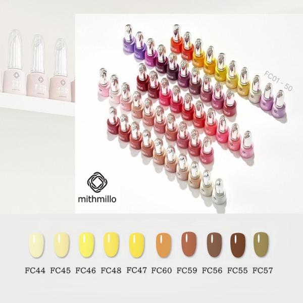 【mith millo 正規代理店】 ミスミロ カラージェル 10g 【10色からご選択】 FC Fシリーズ イエロー ブラウン クリーミーカラー 韓国ネイルブランド mithmillo 拭き取り不要 ノンワイプ ジェルネイル ヘマフリー ...