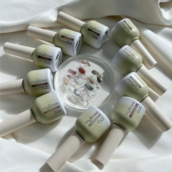 マイビー my&amp;bee シルキーマグ 8ml 【10種類からご選択】 SI-001GからSI-010G マグネットネイル ジェルネイル マグネットジェル カラージェル ぷるぷる 透明感 マグジェル 微粒子マグ セルフネイル ネイルア...