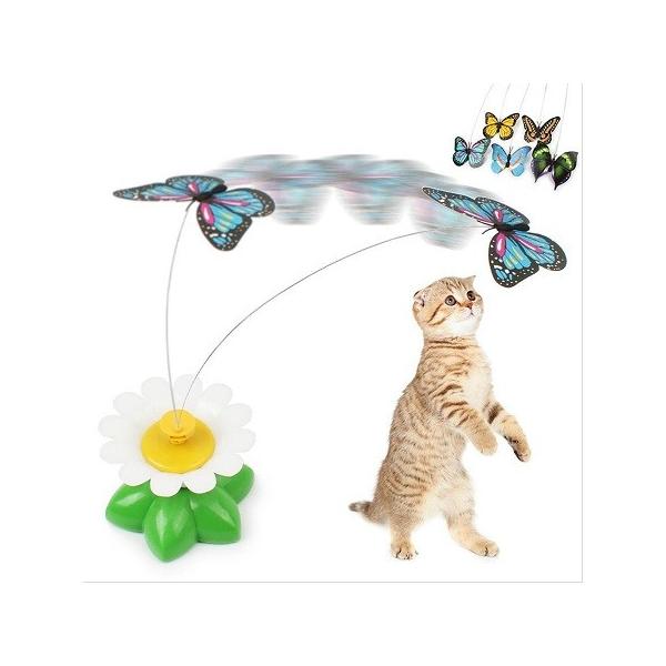 送料無料　新品　ケースに痛み有　猫のおもちゃ 蝶　蝶々　ペット用品 愛猫　ねこのおもちゃ　バタフライ
