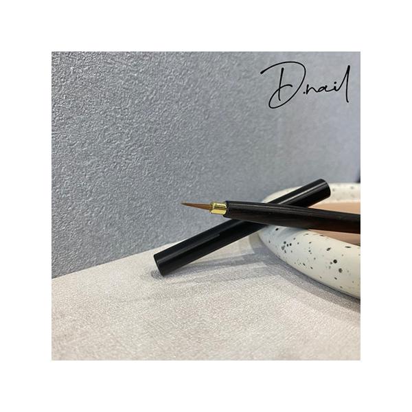 ディーネイル D.nail 水彩筆 1本 水彩画向き ネイルブラシ 筆 ネイルインクブラシ 花びら ニュアンス キャップ付 ネイリスト ジェルネイル ネイルアート ネイルデザイン コリンスキー素材 ネイルサロン 新品 送料無料