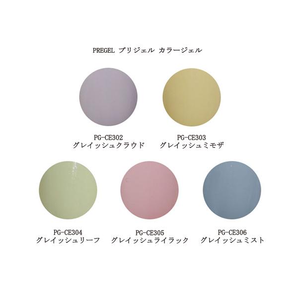 プリジェル カラージェル PG-CE302 PG-CE303 PG-CE304 PG-CE305 PG-CE306 グレイッシュシリーズ マット 4g ネイルカラー ネイリスト セルフネイル ジェルネイル ジェルカラー ソフトジェルタイプ ...