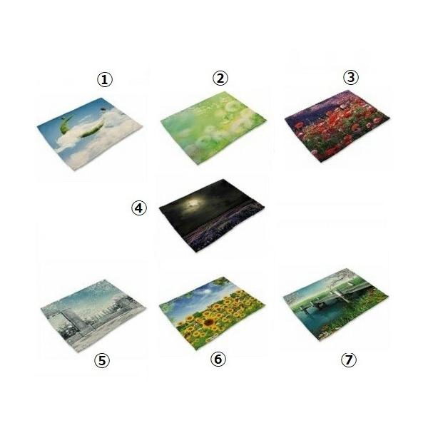 ダイニングテーブルマット レトロ 情景デザイン キッチンマット 種類選択可能 種類選び 7種類 ウォールインテリア兼用 壁紙 クラシック 自然 タペストリー兼用 【送料無料】 新品