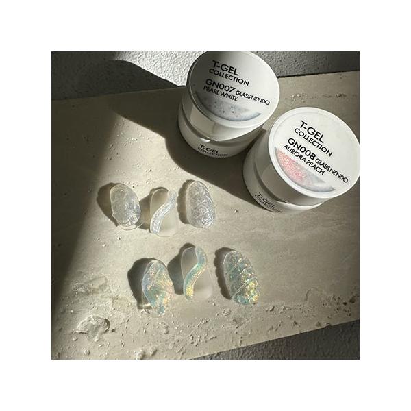 T-GEL COLLECTION グラスネンド 5ml 【2種類からご選択】 GN007 パールホワイト GN008 オーロラピーチ 高野尚子さんプロデュース 透明 クリア 粘土 自由自在 ネイルデザイン グリッター セミハード ジェルネイ...