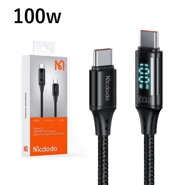 mcdodoケーブル両端に新規格のUSB タイプCコネクタを搭載。USB PD (Power Delivery)による100W 急速充電器・高速データ転送におすすめのType C to Cケーブルです。進化した曲面スクリーン、デジタルスクリ...