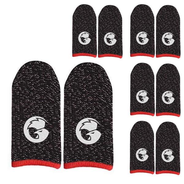 GAMEsir 24ゲージ指サック10枚(5ペア)セット【新型24芯】前モデルの18ゲージより更に細かい編み込みの24ゲージ、超薄型のニューモデルになり、理論上デバイスに対しての接触面積も多くなっています。【高感度&amp;伸縮性】薄めのス...