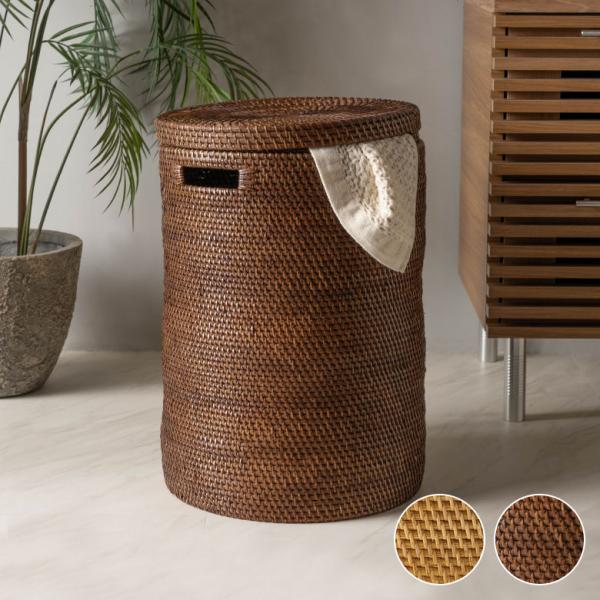 ■サイズ(cm)約 W 35 × D 35 × H 50※多少サイズは前後します。■容量約 48 L■重量約 2 kg■素材ナチュラル：アタ、ラタンダークブラウン：ラタン■生産国インドネシア■ご注意※注意事項はページ下部に掲載しております。...