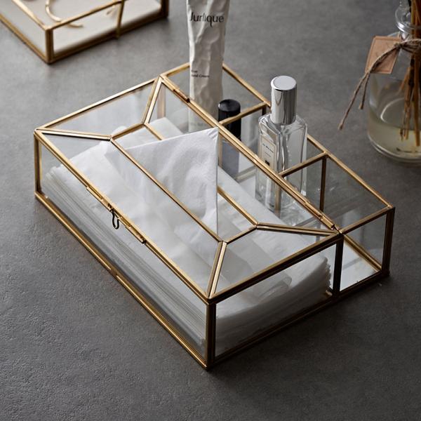 ■サイズ(cm)外寸：約 W 22 × D 16.5 × H 6.5仕切部分：(約 W 7 × D 5) × 3ティッシュケース：約 W 21 × D 11 × H 5.5取り出し口の大きさ：約 W 14 × D 3※多少サイズは前後します...