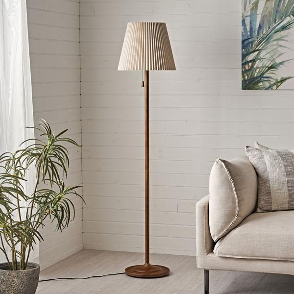 ■サイズ(cm)約 W35 × D35 × H154セード：W35 × D35 × H27.5ベース：W28 × D28コード：210※多少サイズは前後します。■重量約 3.7kg■素材 木、布、スチール■対応電球口金サイズ：E26白熱球：...