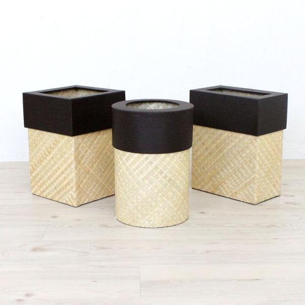 ■サイズ(cm)：［長方形タイプ］ 約W 25.0 x D 14.0 x H 30.0［丸型タイプ］約W 20.5 x D 20.5 x H 30.0［正方形タイプ］約W 20.5 x D 20.5 x H 30.0※ハンドメイド品ですので...