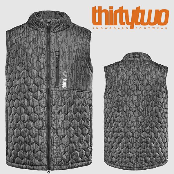 ThirtyTwo 32(サーティーツー) REST STOP PUFF VEST 8130001203・100D 4WAYストレッチポリエステル・32リペル・300Gシンセティックダウンフィル・YKK&amp;#174;アクアガード&am...