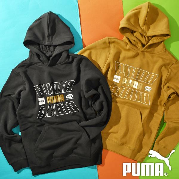 PUMA(プーマ) ESS LOGO LAB Holiday Hoodie FL になります。キッズ・ジュニア・子どもスポーツシーンや通学や普段着など幅広く活躍します。ジャージ トレーナー スエット 子供服