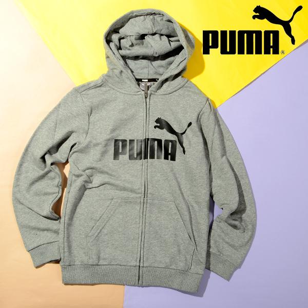 PUMA(プーマ) ESS ビッグロゴ フーデッドジャケット TR になります。キッズ・ジュニア・子どもキャッチーなビッグロゴがブランドらしさを存分にアピールするESSフルジップフーディーです。程よく厚みがありながらソフトで肌馴染みのよいス...