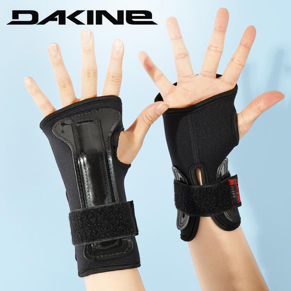 DAKINE（ダカイン） WRIST GUARDアルミニウム製のサポートが手のひら側にくるように装着して使用するリストガード。転倒時に手をついてしまい手首を傷める事がないように作られています。プロテクターをしっかりとつけることで怪我も防ぎ、...