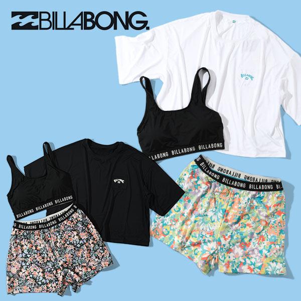BILLABONG (ビラボン) ADIV TANK BIKINI 3点セット （水着・ビキニ） 婦人・女性用半袖Tシャツ、サーフショーツ、クロップドタンクの3点セット。アンダーバストやウエストにはロゴ入りジャガードバンドをレイアウト。トッ...