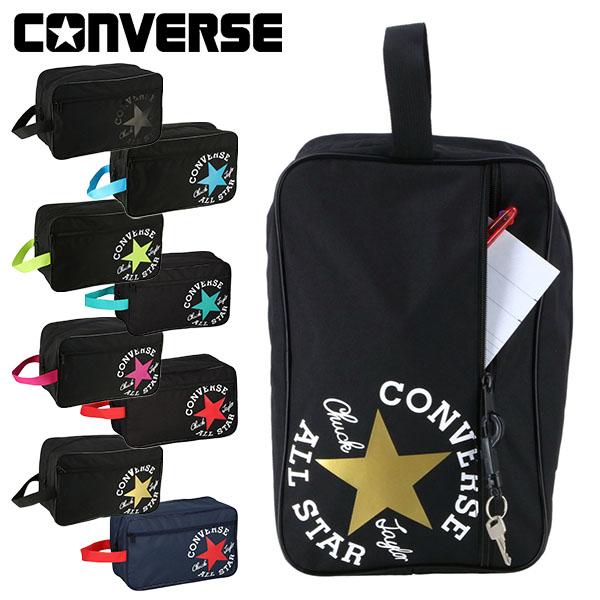 コンバース CONVERSE シューズケース C2257097男女兼用・ユニセックス・男性・女性・紳士・婦人・メンズ・レディースキッズ・ジュニア・子ども・男の子・女の子CONVERSEのシューズケース。撥水加工あり。ファスナー付きポケット仕...