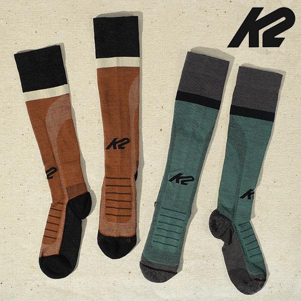 K2（ケーツー） COMPRESSION TOURING SOCK 紳士 婦人 ソックス保温性のあるロングソックス。抜群の履き心地を提供してくれます。ツーリングフィット、プレミアム素材、ゾーンコンプレッション 素材：51% メリノウール、4...