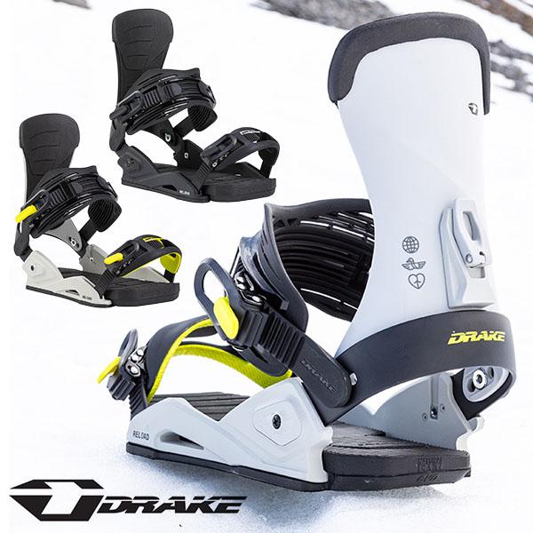 DRAKE(ドレイク）日本正規品 バインディング ビンディングライダー使用のハイスペックモデルRELOADはフリースタイルにフォーカスした最強モデル。超軽量ツールレス・バインディングとして有名なRELOAD（リロード）は、ビスやワッシャーが...