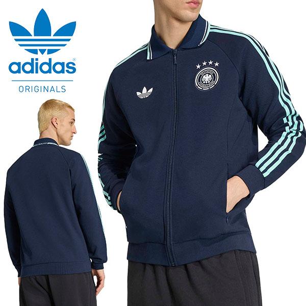 adidas (アディダス) ドイツ代表 アウェイ Anthem Jacket になります。メンズ・男性・紳士ダブルニット生地で仕立てたレトロ調のジャケット。ドイツ代表 26 アウェイ アンセムジャケットは、レトロなムードとコンテンポラリー...