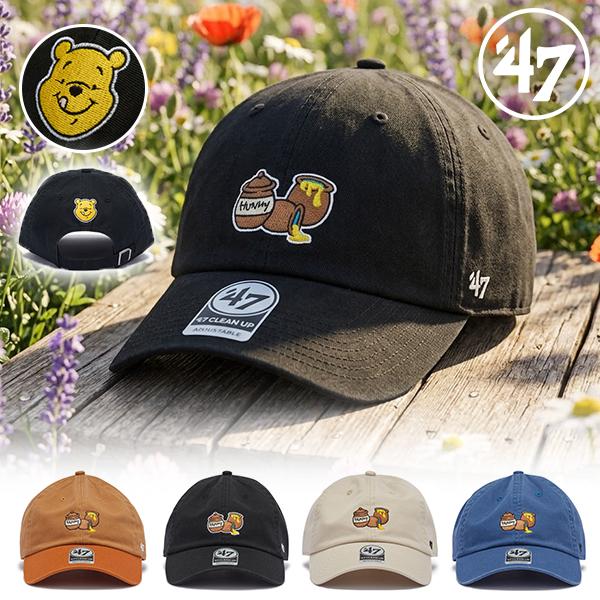 【※こちらの商品は「ネコポス発送」になりますので同梱や複数購入は出来ませんのでご了承の上ご検討ください。】47 フォーティーセブン CLEAN UP クリーンナップ　Disney ウィニー・ザ・プーキャップ CAP 帽子 メンズ レディース...