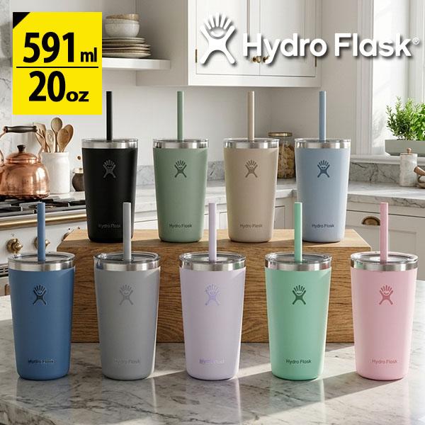 Hydro Flask(ハイドロフラスク)20oz ALL AROUND TUMBLER CLEAR STRAW LID (オール アラウンド タンブラー クリア リッド)890209【日本正規品】柔らかな飲み心地が人気のPress-In ...