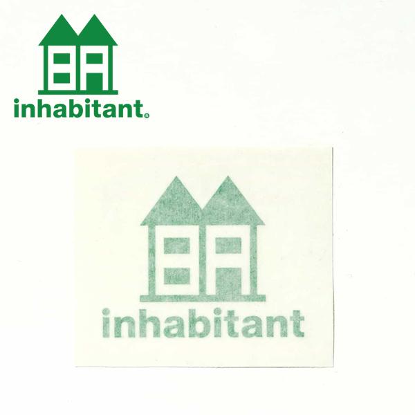 inhabitant（インハビタント）STICKER LOGO ロゴカッティングシート。7cm×5.5cm。スノーボードやスケートボード、ウェイクボード、サーフボード、ヘルメット、車など色んなところに貼ってオリジナルを楽しんでください。カッ...