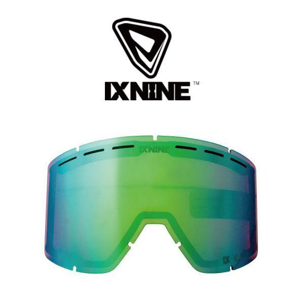 IX NINE(アイエックスナイン) IX-V アイエックスファイブ スノー ゴーグルIX-V LENS Green Metalized IX-Vの交換レンズ。Green Metalized 可視透過率: 27%-36%