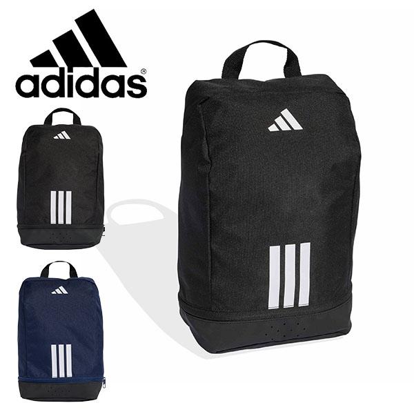 adidas (アディダス) TIRO SHOEBAG になります。メンズ・レディース・紳士・婦人・男性・女性・男女兼用・ユニセックスTIROシリーズのシューズケース。サイズ：約37cm×23cm（10.6L）ポリエステル100%学校 部活...