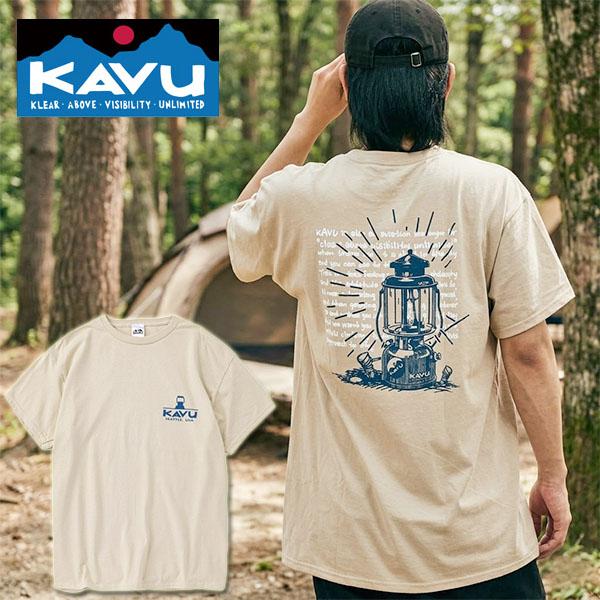 KAVU カブー メンズ ランタンTシャツ　19822477毎シーズン展開しているハンドプリントのシリーズですが、国内で1点1点手刷りで作成されています。 プリントに使用するインクもUSAから取り寄せたものを使用しています。 ランタンをモチ...
