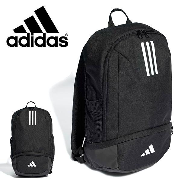adidas (アディダス) TIRO L バックパック になります。メンズ・レディース・紳士・婦人・男性・女性・男女兼用・ユニセックスサッカースタイルを見せつけよう。中央上部に浮き上がる短いスリーストライプスとスクリーンプリントの3バーロ...