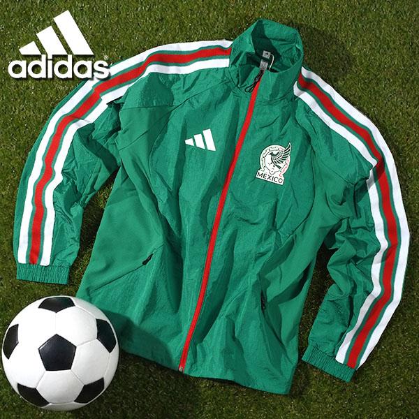 adidas (アディダス) メキシコ代表 ホーム ANTHEM JACKET になります。メンズ・男性・紳士サッカーにインスパイアされた、アレンジのきくスタンドカラージャケット。メキシコ代表 ホーム アンセムジャケットはサッカーにインスパ...